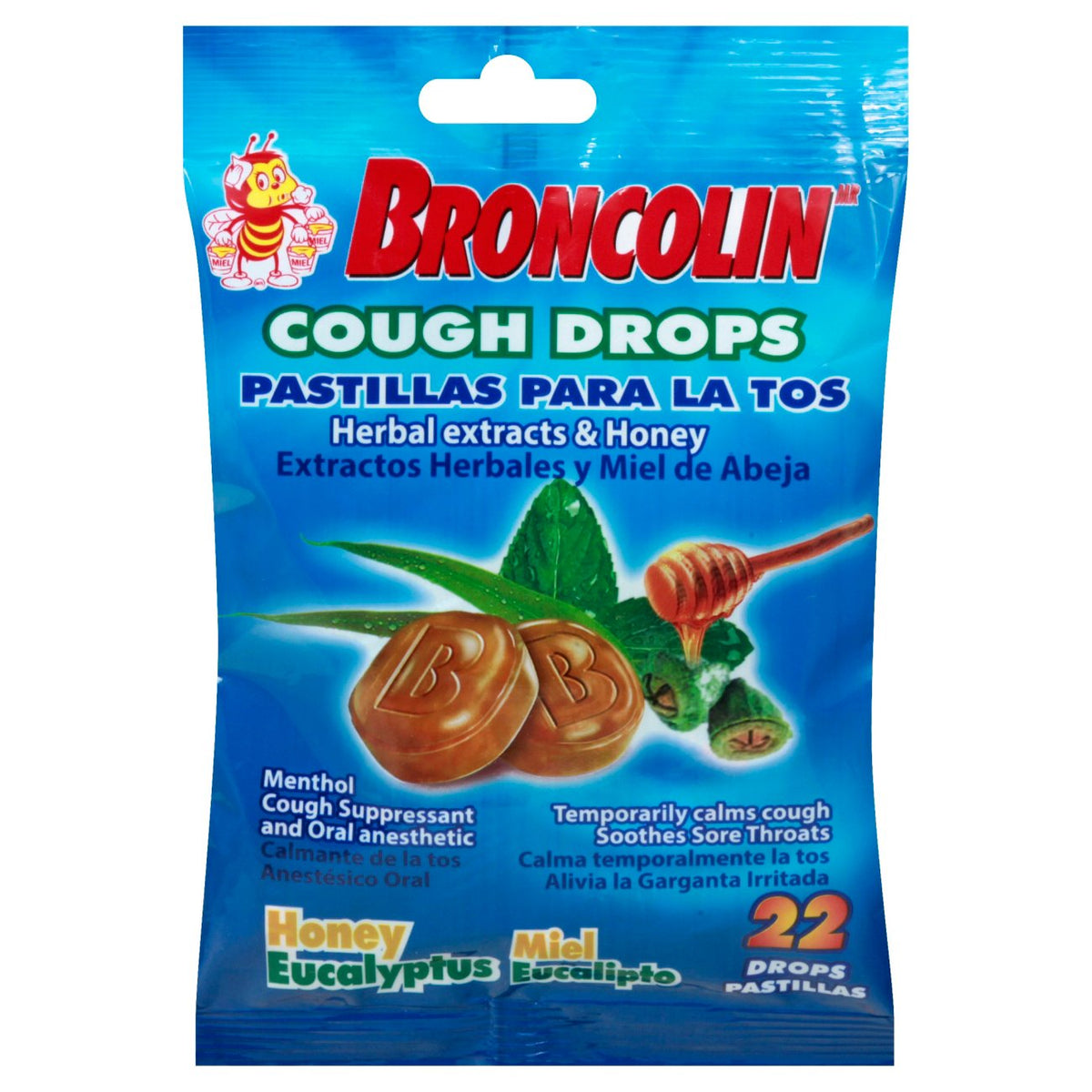 BRONCOLIN HONEY/EUCALYPT COUGH DROP (22ct bag)***NEW** | Los Compadres ...