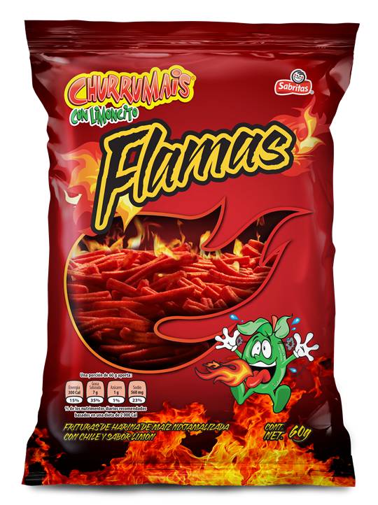 Sabritas Churrumaiz Flaming Bolsa grande / Large | Los Compadres ...
