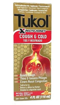 Tukol Xpecto Honey (Miel) Cough & Cold 4oz | Los Compadres Distributor