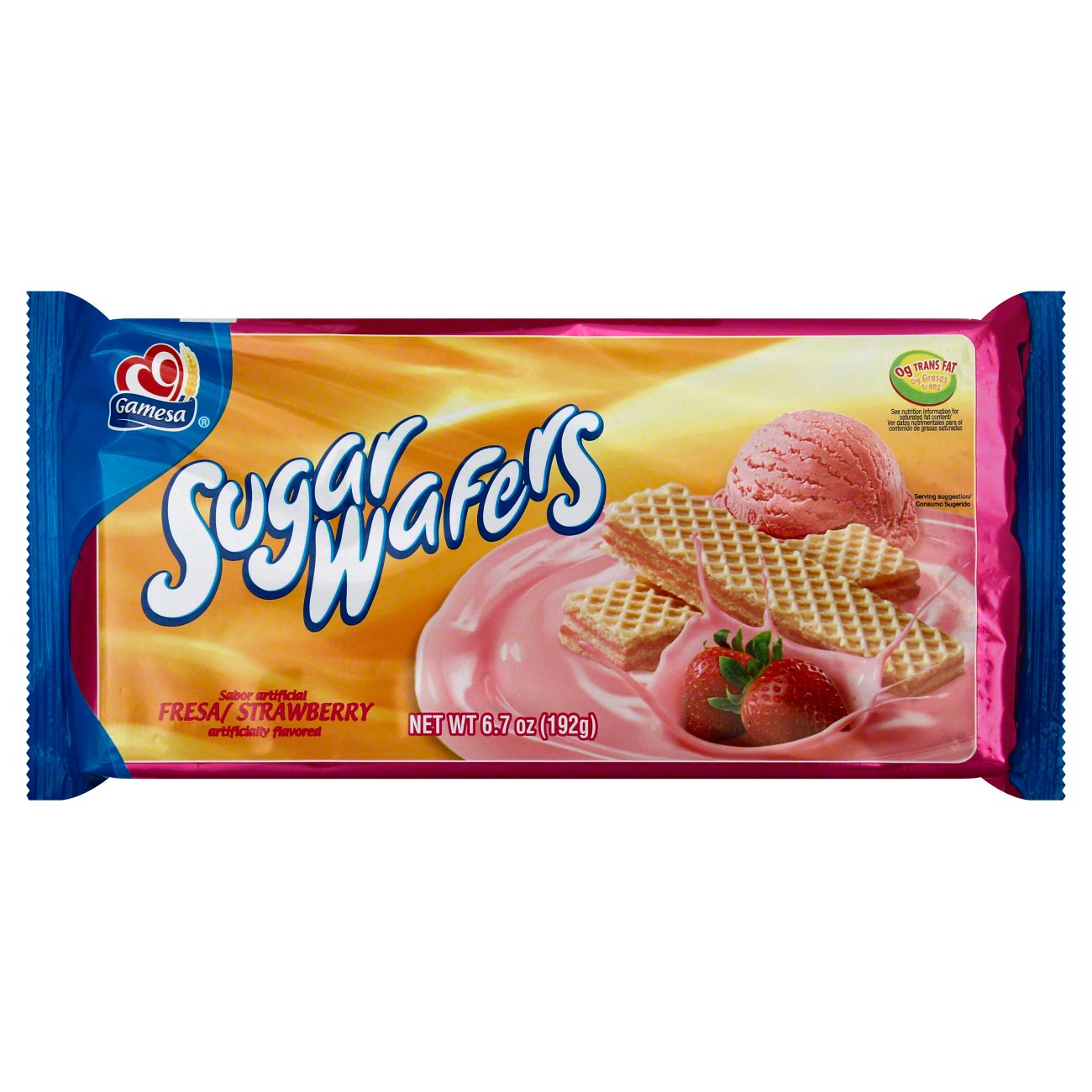 Gamesa Sugar Wafers Strawberry 12/6.8 | Los Compadres Distributor
