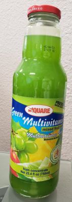 Square Green Multivitamin Mixed fruit drink 8/780ml | Los Compadres ...